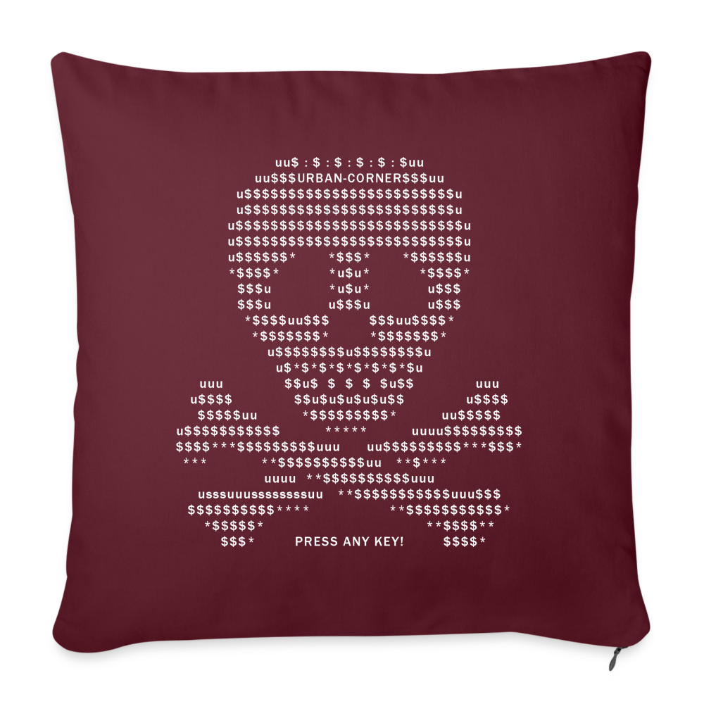 Coussin Skull Code Petya 45x45cm - Housse Résistante - Urban Corner